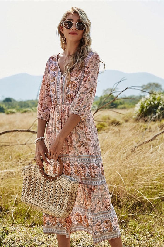 Robe Bohème Chic Invité au Mariage | Idylle Bohémienne